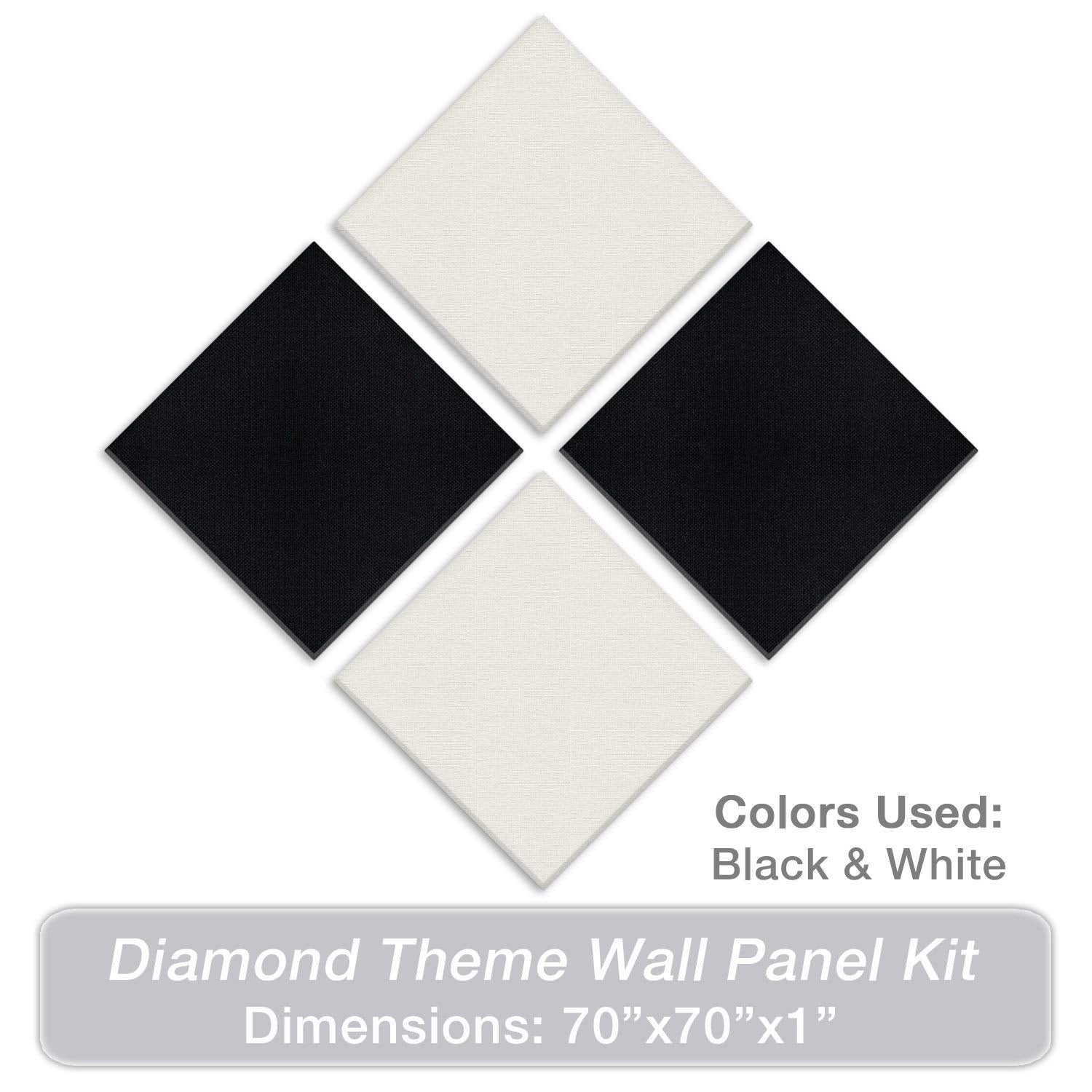 Acoustic Design Works Acoustic Panel Diamond Theme Kit - 4 pieces ...